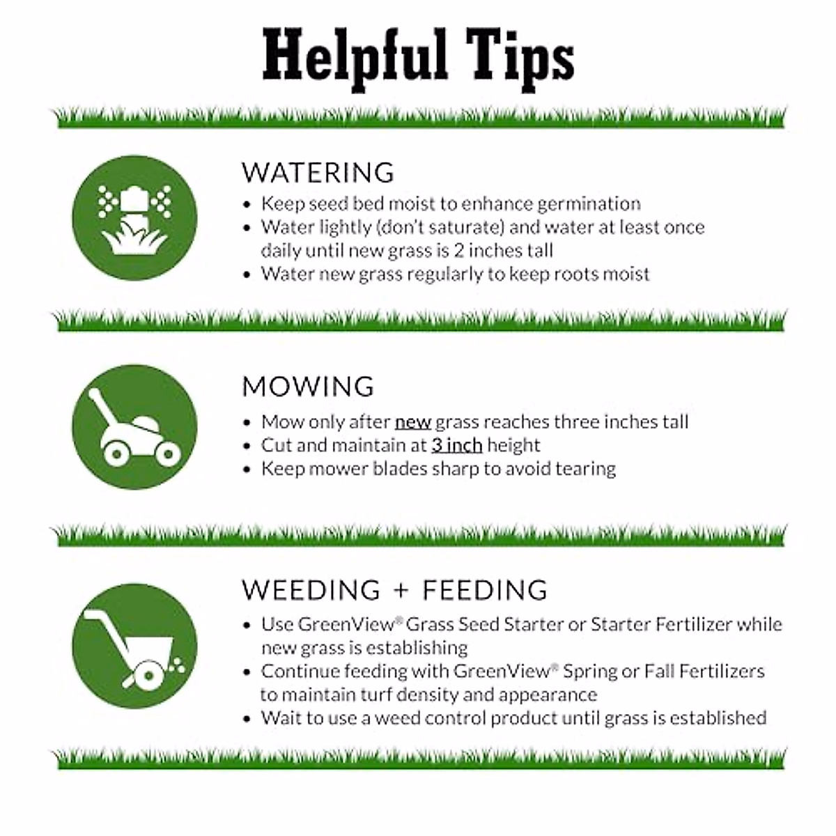 GreenView Pure Grass Seed Sunny Mixture, 20 lb. Bag – Covers up to 10,000 sq. ft.