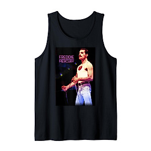 Freddie Mercury Official Neon Mic Tank Top