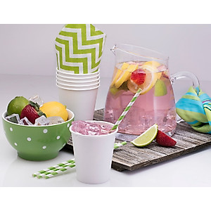 NYHI 100 Pack 10 oz White Paper Disposable Coffee Cups Hot Cold Beverage Drinking Cup for Water Juice Espresso Tea Ideal for Water Coolers Party