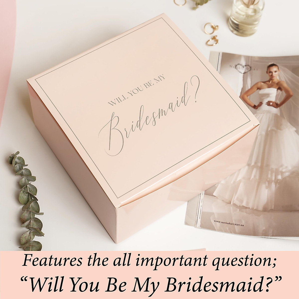 Bridesmaid Proposal Box Set of 6 I 5 Pink Will You Be My Bridesmaid Boxes & 1 Will you Be My Maid of Honor Gifts Box I Bridesmaid Boxes for Proposal I Bridesmaid Gift Box for Bridesmaid Proposal Gifts