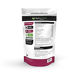VetriScience Renal Essentials Cat Kidney Support Chews, 120 Bite Sized Chews - Immune Support and Healthy Kidney Function for Cats