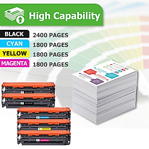 Aztech Compatible Toner Cartridge Replacement for HP 131A 131X Pro 200 Color M251nw M276nw M251n MFP M276n CF210X CF210A CF211A CF212A CF213A Printer Ink (Black Cyan Yellow Magenta, 5-Pack)