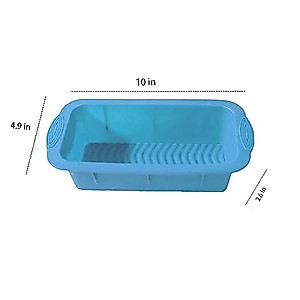 ABCISI Silicone Bread Loaf Pan,Bread Pans for Baking,Homemade Bread Making Non-Stick Bread Pans, Cake Pan,Rectangle Bread Mold for Oven, Microwave, and Freezer Safe Baking,2 Pack