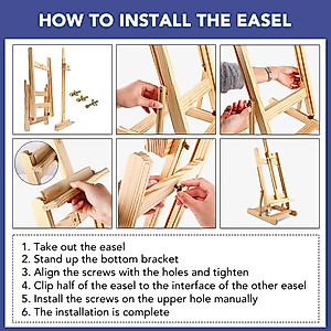 ESRICH Acrylic Paint Set,64PCS Painting Supplies with Wooden Easel,Paint Brushes,36Colors Acrylic Paint, Canvases,Palette,Paint Knives Etc,Painting Kit for Adults,Students,Hobbyists,Beginners