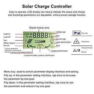 24-60V Solar Engergy System Controller, MPPT Controller, Renewable Energy System Controller with LCD Display for Home Industrial(80A)
