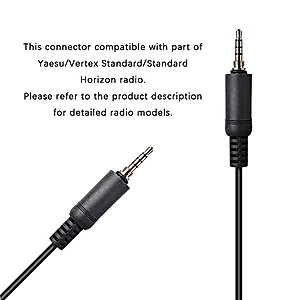 TWAYRDIO Walkie Talkie Earpiece with Mic for Yaesu VX6R VX7R Standard Horizon HX890 HX210 HX370S HX380 HX40 HX400 HX870 Handheld Radios, Two Way Radio Headset with PTT Microphone and G Shape Ear Hook