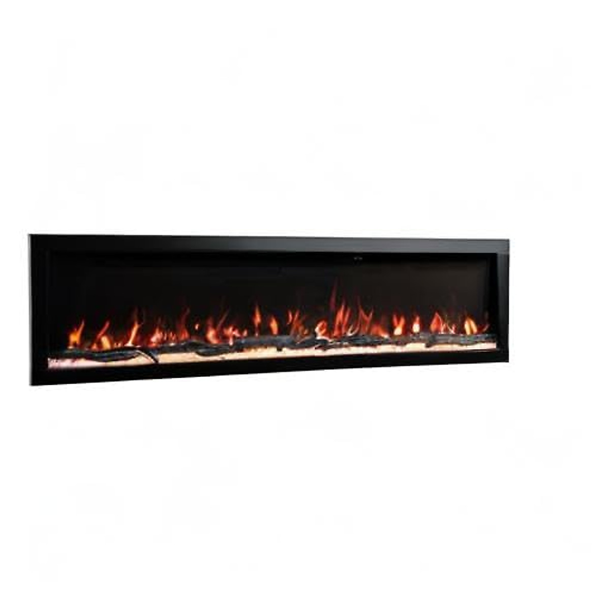 Modern Ember Highmark 72 Inch Smart Linear Electric Fireplace - Premium Flame with 10 Colors, Sleek Hidden Vent Design, Install Recessed in-Wall or Wall-Mount, WiFi and Voice-Enabled