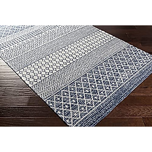 Mark&Day Area Rugs, 5x7 Aigle Bohemian/Global Denim Area Rug, Blue/Grey Carpet for Living Room, Bedroom or Kitchen (5'3" x 7'3")