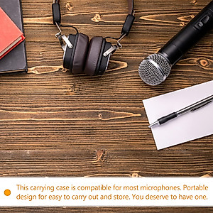 Happyyami Wireless Microphone Case Portable Microphone Hard Shell Mic Case Handbag Storage for Projector Case Microphone Case Recorder 30139cmCm