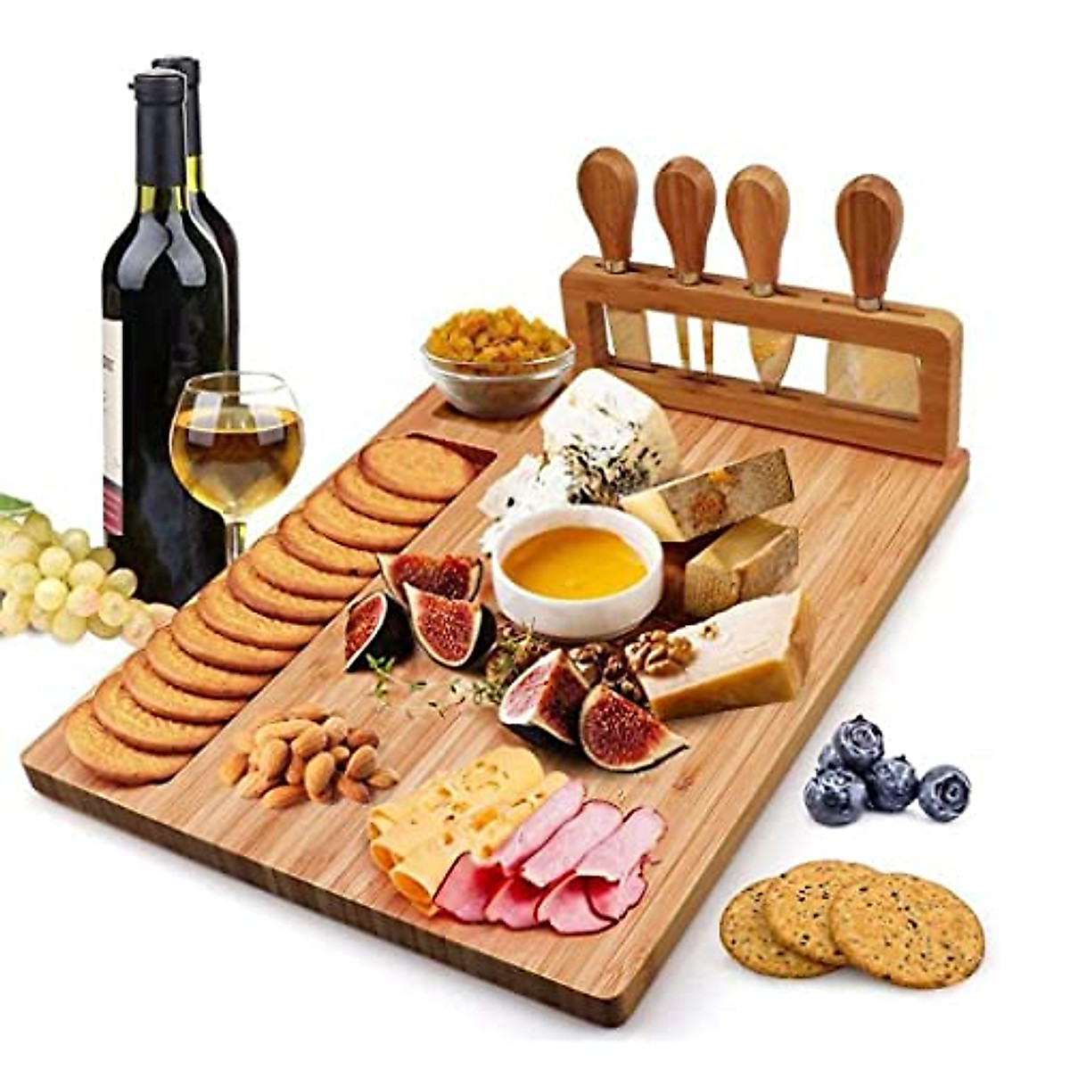 ＫＬＫＣＭＳ Kitchen Bamboo Cheese Board Chopping Board Wedding Gifts for Cheese Lovers