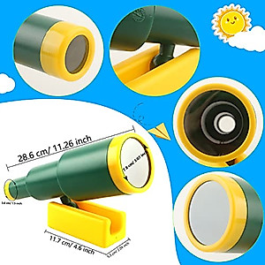 Haconba 2 Pack Swingset Telescope Toy Playground Pirate Telescope Plastic Playset Telescope for Outdoor Playhouse Treehouse Jungle Gym Accessories (Green)