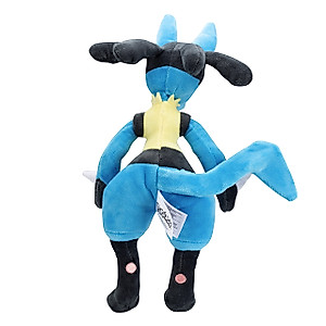 Pokemon 12" Large Lucario Plush - Officially Licensed - Generation IV Figure - Authentic Soft Stuffed Animal Toy - Valentine's Day & Easter Basket Stuffer Gift for Kids, Boys, Girls - 2+