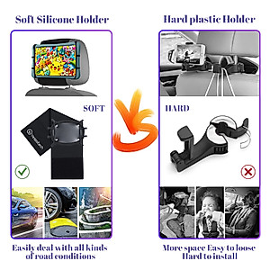 Yessotech Tablet Holder for Car,Ipad Holder for Car Back Seat,Adjustable Headrest Tablet Holder,Ipad Car Mount Compatible with 7-12.9" Tablets ipad for Kids Women Man