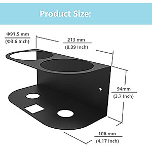 HQYing Steel Spray Bottle Holder, Storage Rack for Garage and Home, Craft Workspace Paint Bottle, Easy Install Wall Mount with Hardware (2 Bottles)