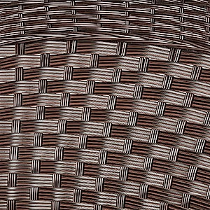 Jeco Rocker Wicker Chair with Tan Cushion, Set of 2, Espresso