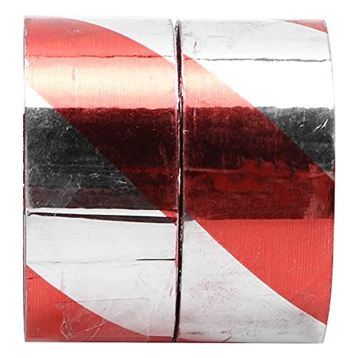 Hztyyier Reflective Scare Tape, Bird Scare Ribbon Thick Reflective Bird ​Deterrent Tape Garden Orchard Accessories Reflective Scare Birds Tape for Scare Birds Away(2 Pieces of red Silver, 100m)