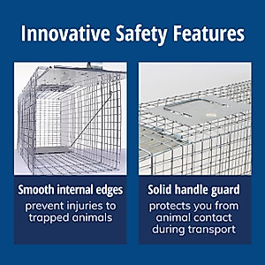 Havahart 1079SR Large 1-Door Humane Catch and Release Live Animal Trap for Raccoons, Cats, Bobcats, Beavers, Small Dogs, Groundhogs, Opossums, Foxes, Armadillos, and Similar-Sized Animals