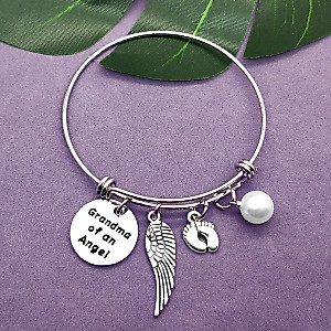 Vadaka Baby Memorial Gift Bracelet Memorial Bracelet for Grandma Loss of Child Grandchild Gift Miscarriage Jewelry for Infant Loss Sympathy Remembrance Gift Miscarriage Keepsake