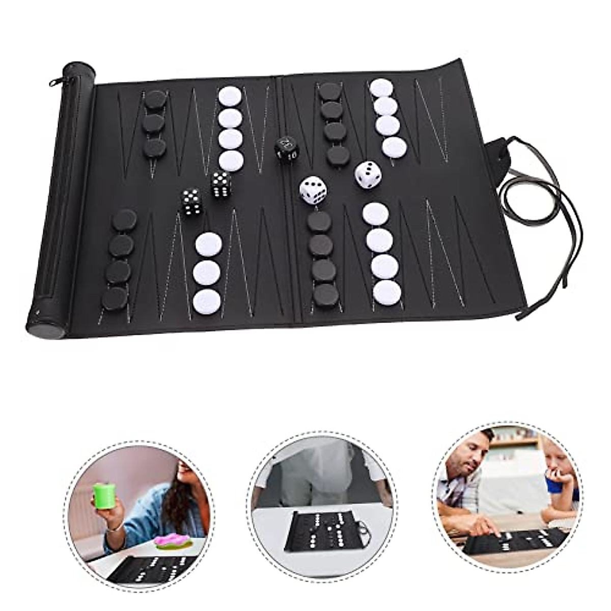 3 Pcs Backgammon Board Travel Backgammon Portable Chess Travel Chess Board Folding Chess Board Set Chess Game Board Set Beginner Chess Board Portable Backgammon Board Chess Supply