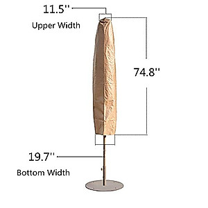 Abba Patio Market Patio Umbrella Cover, 11 Ft, Brown