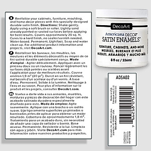 DecoArt Satin Enamels Acrylic Paint, 8 fl. oz. Jar, Pure White (Pack of 1)