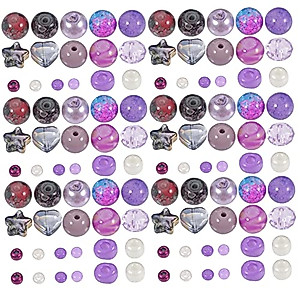 COHEALI Gemstone Beads for Jewelry Making Bracelets Beads 3pcs 2 Mixed Bead Suit Jewelry Necklace DIY Crafts Accessories Beads Plastic Purple Bracelet Bracelets Kit