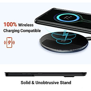 TORRAS MarsClimber for Samsung Galaxy S23 Case 6.1'' [3 Stand Modes] [8FT Military-Grade Drop Protection] Translucent Protective Slim Phone Case for Samsung S23 Case 5G, Black