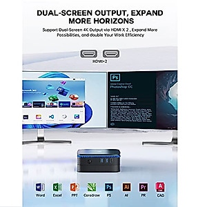 Mini PC,Intel 11th Gen N5105(up to 2.9GHz) Mini Desktop Computers,Windows 11 Pro Pre-Installed,8GB RAM/256GB M.2 SSD Mini Computer Tower Support 4K UHD,Dual Wi-Fi,BT 4.2 for Home Office School