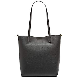 Calvin Klein Larissa Pebble Leather North/South Tote, Black/Gold