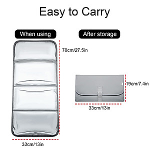 YaKuss Portable Baby Diaper Changing Pad, Detachable Travel Baby Changing Mat with Wipes Pockets and Diaper Bag, Baby Shower Gifts, Newborn Essentials, Unisex Baby Items (Small,1.0 Grey)