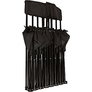 Trademark Innovations Sideline Bench, 6 Seater, Black