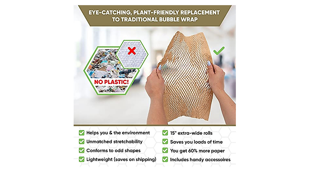 Eco Friendly Honeycomb Packing Paper & Twine for Moving & Shipping