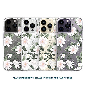 Rifle Paper Co. iPhone 14 Pro Max Case [Works with Wireless Charger] [10ft Drop Protection] Cute iPhone Case 6.7" with Floral Pattern, Anti-Scratch Tech, Shockproof Material, Slim Fit - Willow