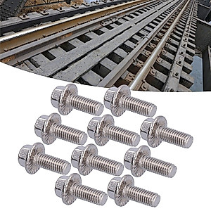 10Pcs Flanged Hex Head Bolts M5 10/12/16/20/25/30/35/40mm, Hex Bolts Stainless Steel 304 Screws Accessory(M5*12)