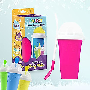 Benlight Slushy Cup | Travel Portable Instant Slushie Maker Cup Double Layer | TIK TOK Quick Frozen Magic Squeeze Cup | Homemade Milk Shake Coca Cola Ice Maker | Slushy Maker Cup for Kids & Family