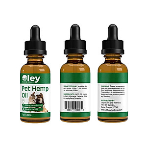 Pet Calming Oil - 900mg Hemp, MCT Oil - Natural Remedy for Anxiety, Joint Pain, Stress, Seizures, & Sleep Issues - Ideal for Dogs & Cats, Dog Joint Pain Relief, & Separation Anxiety Relief - 1oz