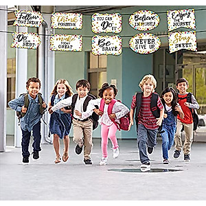 Hohomark Classroom Decoration Banner Motivation Confetti Positive Porch Sign Back to School Positive Sayings Accents for Student Teacher School Classroom Bulletin Board Office Home Nursery Decor