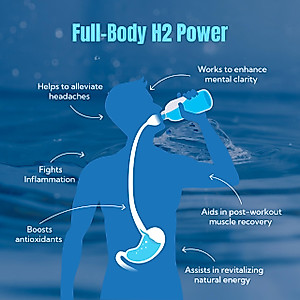 EVOLV Hydrogen Water Bottle Generator - SPE & PEM Water Ionizer 5.42PPM, Highest Concentrated Dose - 8oz Hydrogenated Water Bottle for Improved Energy & Inflammation Support - Convenient & Easy to Use