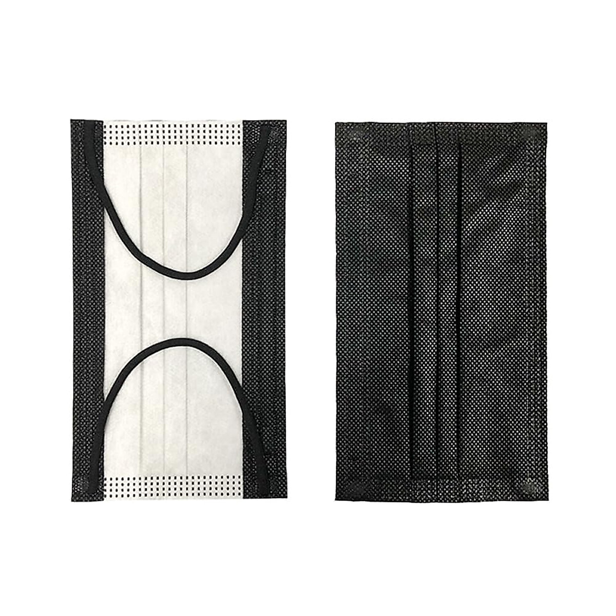 MTYX Black Disposable Face Masks 3 Ply 50PCS - Individually Wrapped - Durable - Odorless - Hygienic