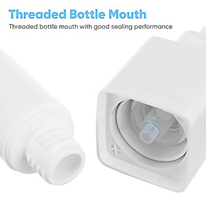 minkissy Lotion Cream Pump Container Airless Skincare Bottles 15ml+30ml+50ml Refillable Stretchable Cosmetic Bottle Dispenser White for Home Travel