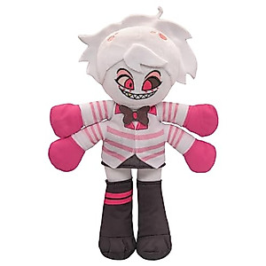 inuosun Alastor Cosplay Toy Angel Dust Plush Figure Stuffed Anime Toy Doll Soft Plushies Pillow Kids Gift (Angel Dust, Cotton)