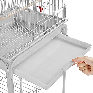 Yaheetech 64inch Height Open Top Bird Cage Metal Parrot Cage w/Detachable Rolling Stand for Medium Small Parrot Parakeet Birds