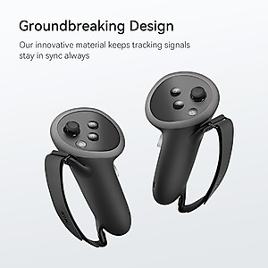 KIWI design Controller Grips Compatible with Meta Quest 3S/Quest 3 Accessories, Silicone Hand Strap Protector