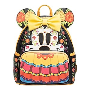Loungefly Minnie Mouse Dia de los Muertos Sugar Skull Mini-Backpack