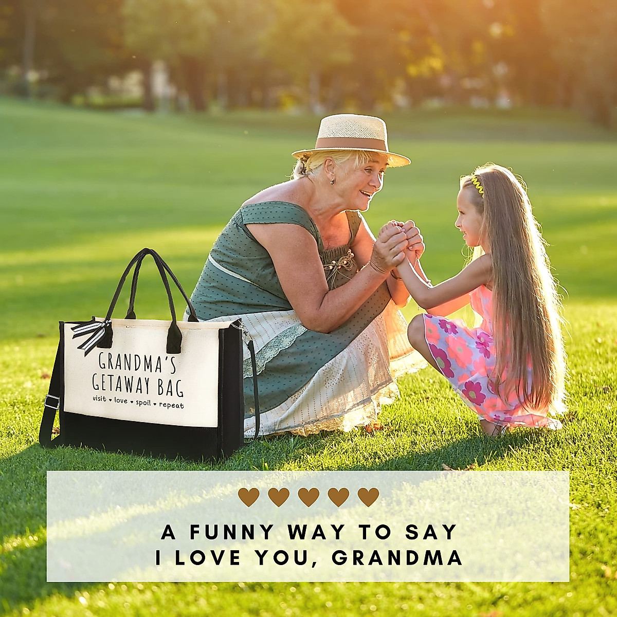 Grandma Gifts - Gifts for Grandma from Granddaughter, Grandson, Grandkids, Grandchildren - Mothers Day Gifts for Grandma, Grandma Birthday Gifts, Valentines, Christmas Gifts for Grandma - Tote Bag
