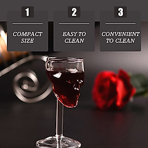 Halloween Skeleton Wine Glasses Set of 4, Funny Halloween Skull Glasses Goblets Clear Skeleton Glassware for Spooky Wine, Water or , Halloween Decorations Beverage Gifts