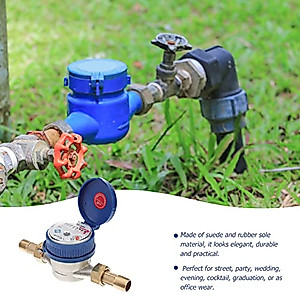 Hemobllo Cold Water Meter, TS- S300E E- Type Water Meter Water Flow Pulse Output Meter with Fittings for Garden& Home Usage