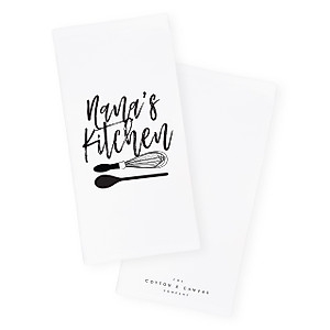 The Cotton & Canvas Co. Nana's Kitchen Soft and Absorbent Kitchen Tea Towel, Flour Sack Towel and Dish Cloth