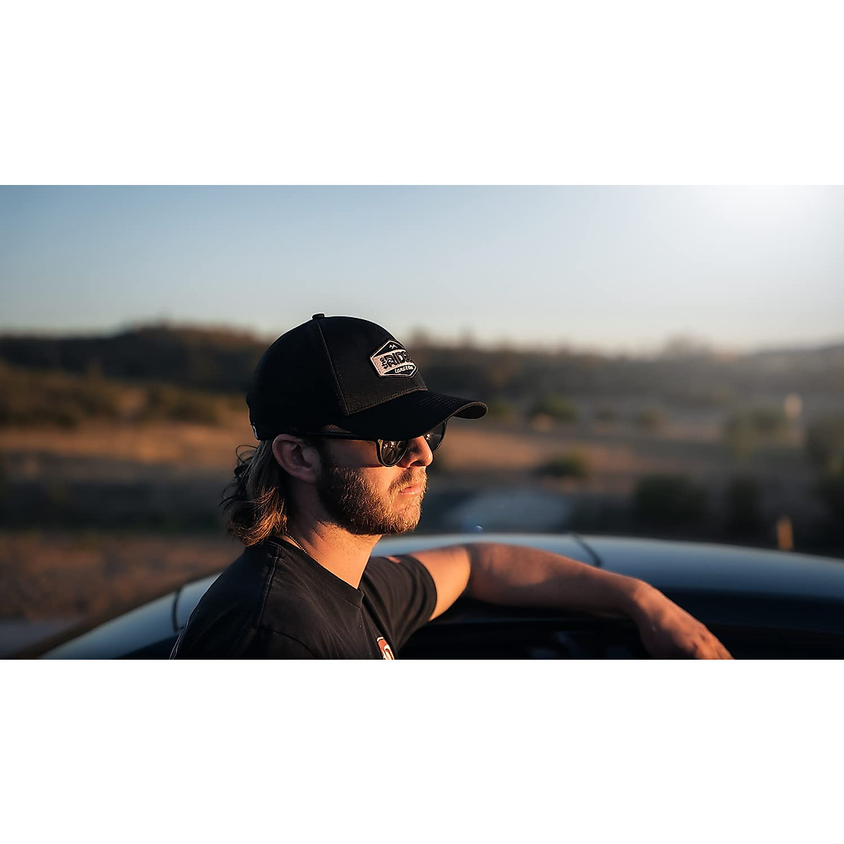 The Ride Land and Sea Snapback Hats - Trucker Hats for Men - Adjustable Baseball Hats for Men (Navy)