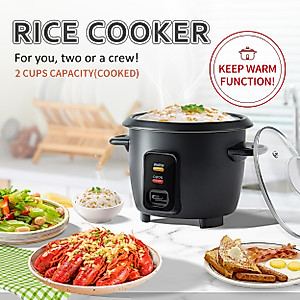 Mishcdea Mini Rice Cooker 2 Cups
